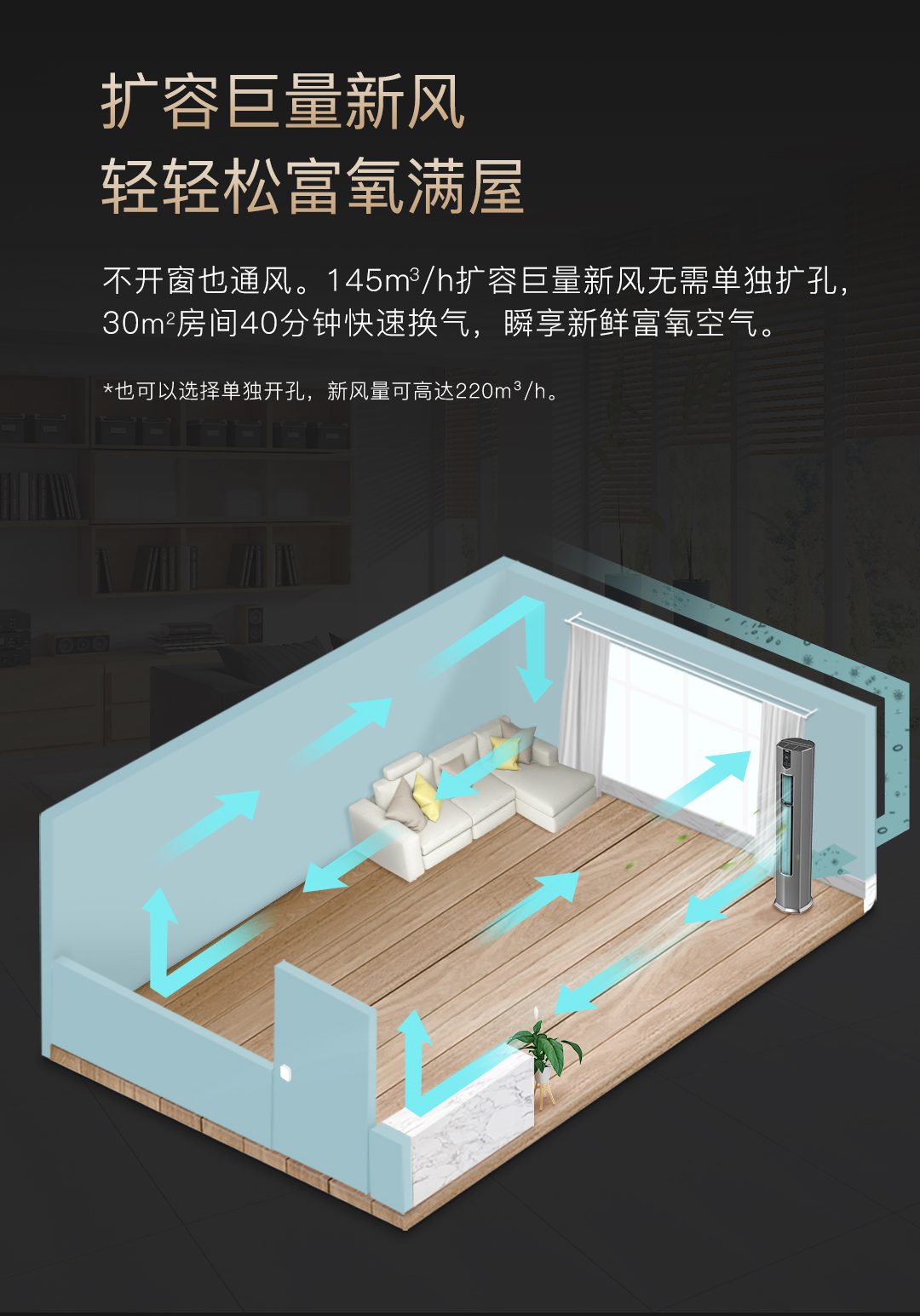 CHiQ 3匹 KFR-72LW/Q6E+R1（太空灰）